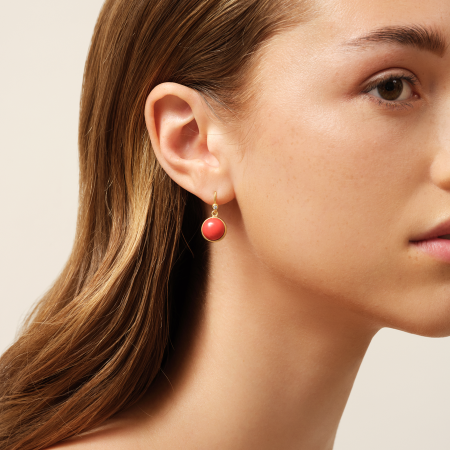Prime Earrings Red Coral Crystal – Julie Sandlau International
